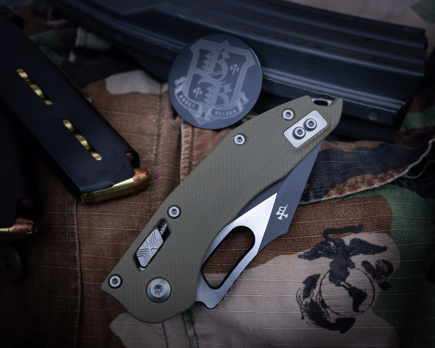 Borka Blades - SB1 Black PVD Blade w/ Carbon Fiber Handle and Kydex ...